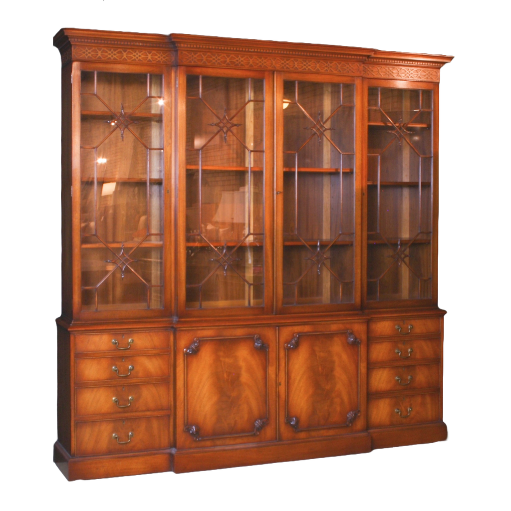 Mahogany 4-Door Breakfront – Kennedy Galleries