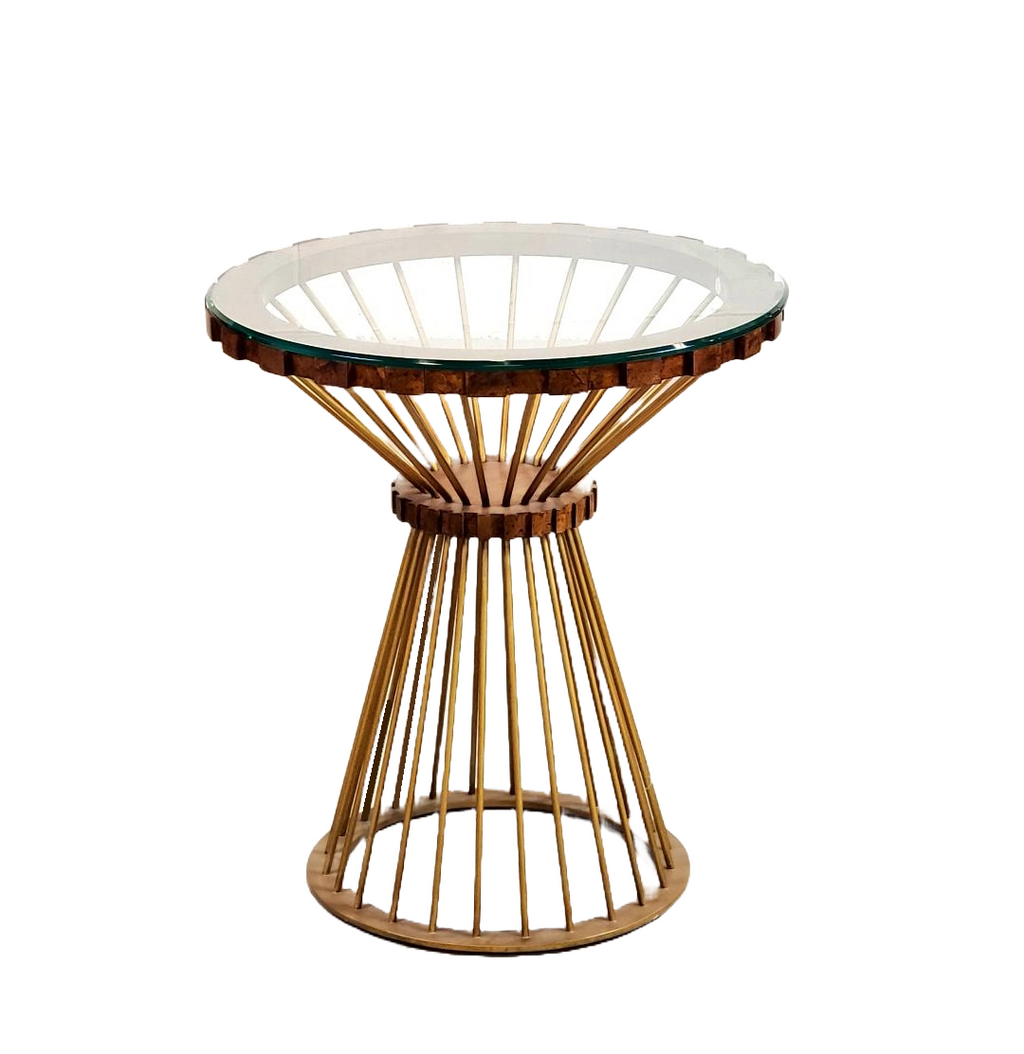 Brass Spokes Side Table – Kennedy Galleries