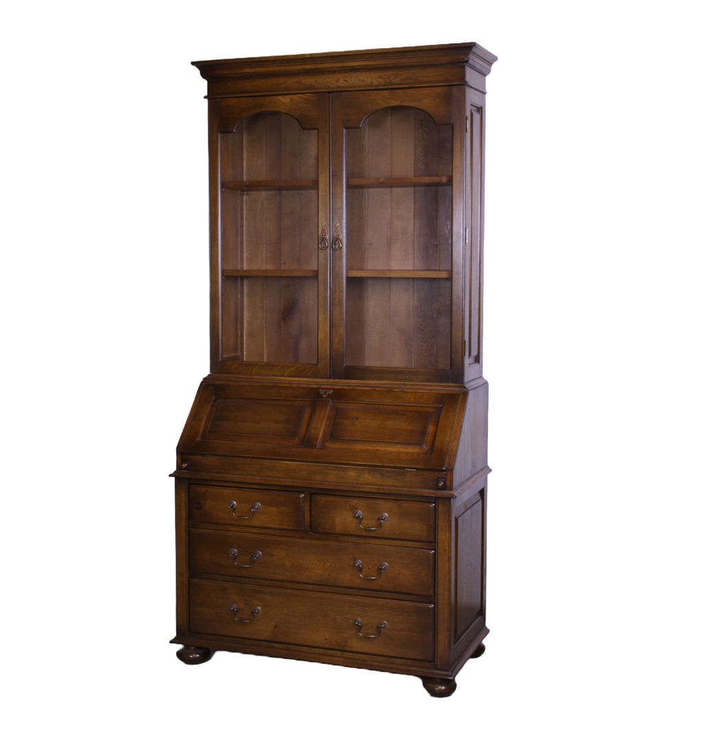 Solid Oak Secretary Made In England – Kennedy Galleries