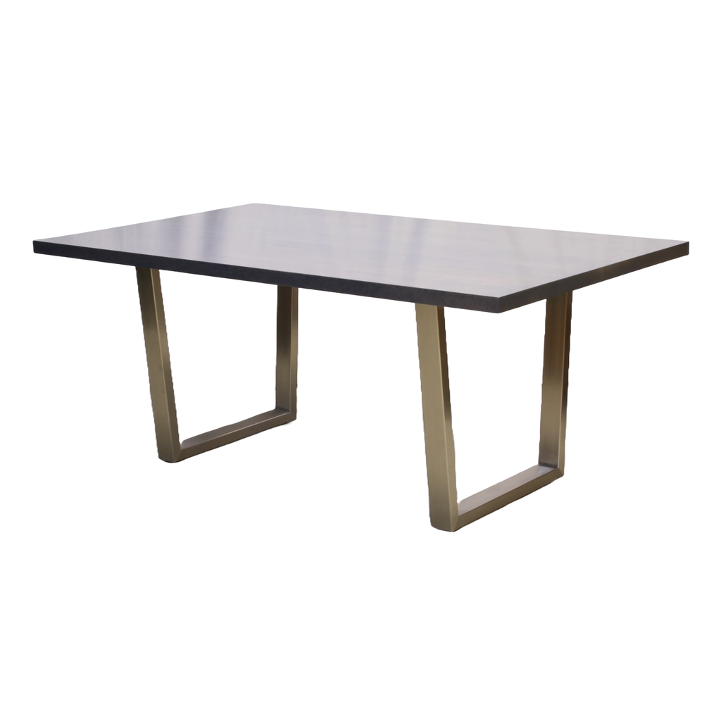 Galaxy Dining Table With Satin Nickel Base – Kennedy Galleries
