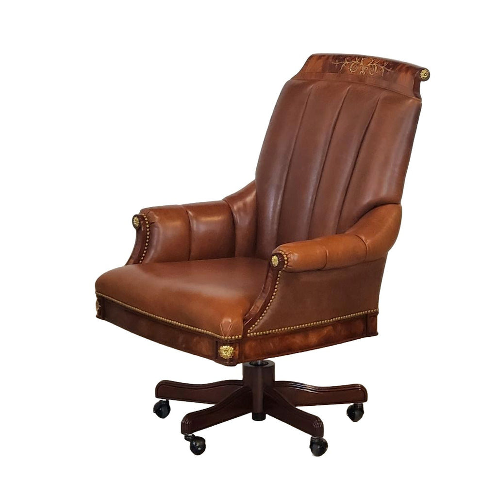 Leather Swivel Work Chair – Kennedy Galleries