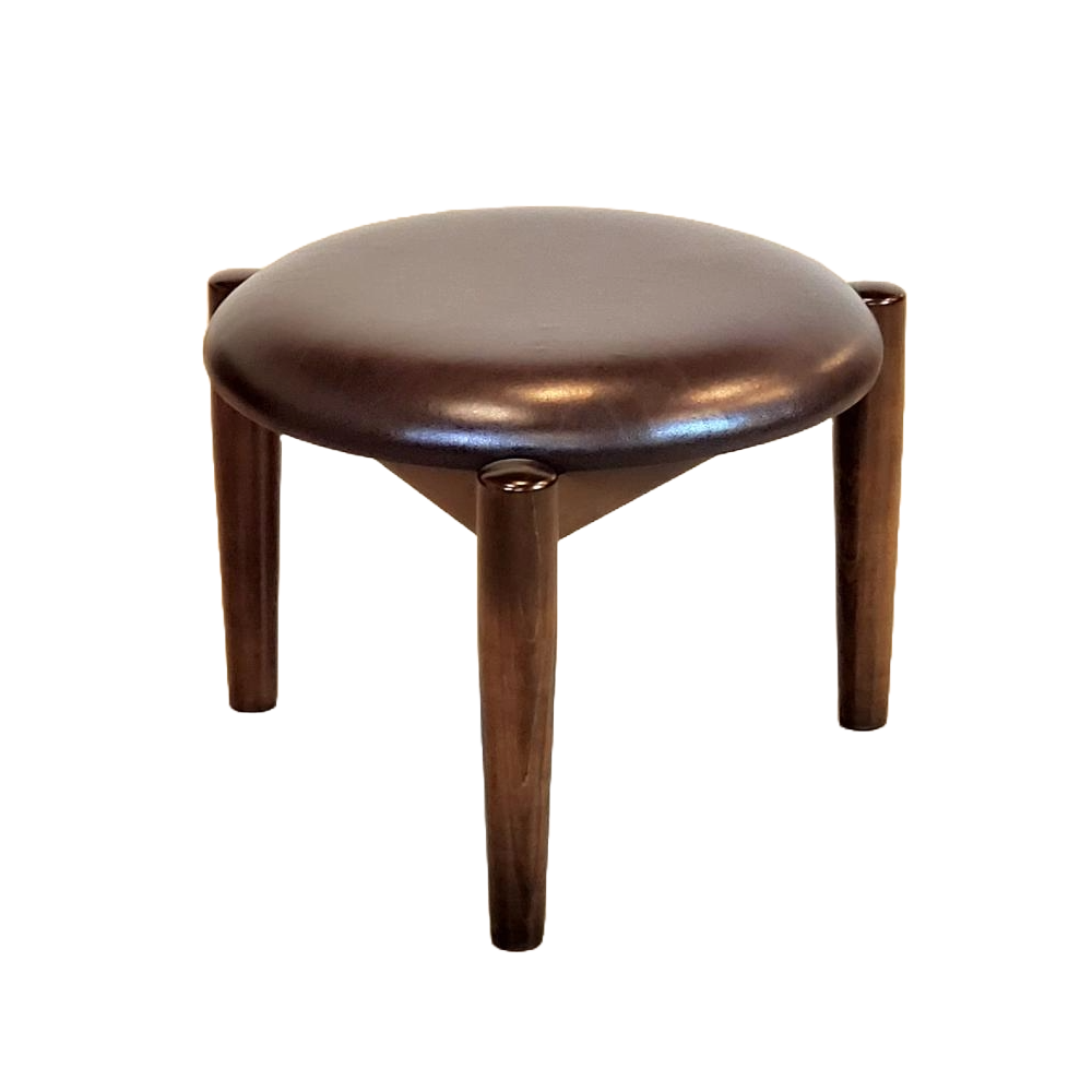 Dark Brown Leather Top Mini Stool – Kennedy Galleries
